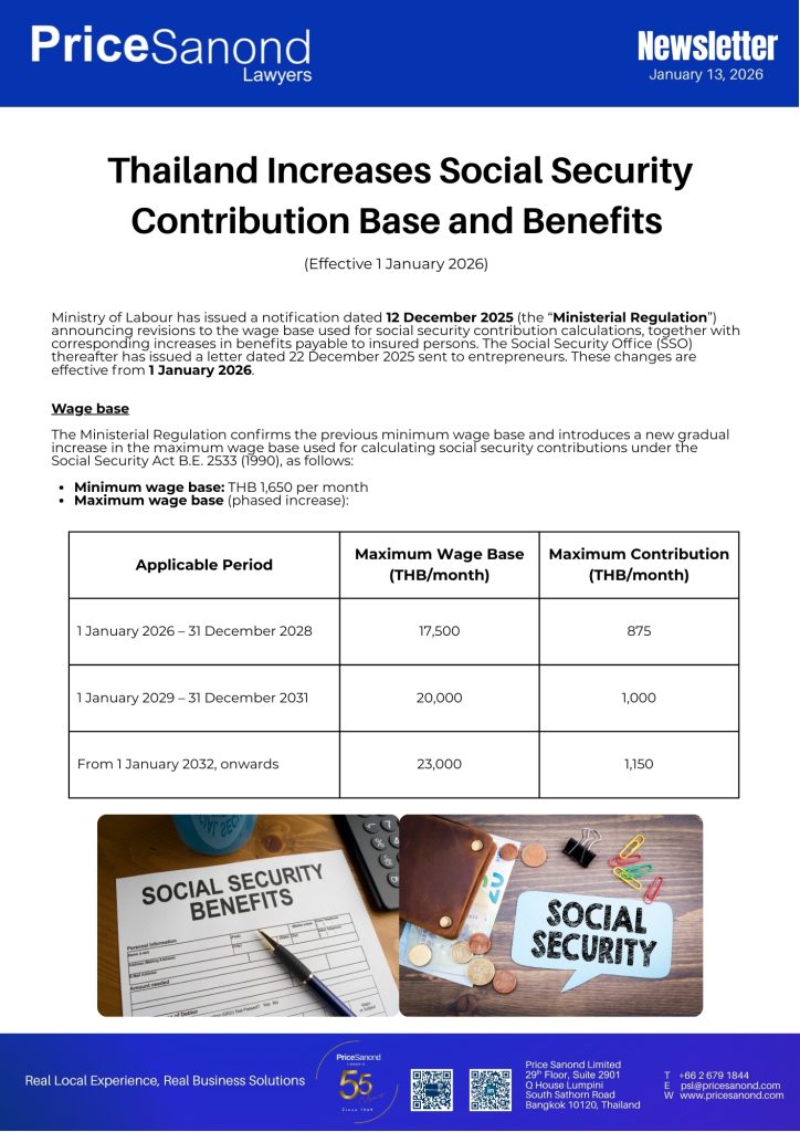 Thailand Increases Social Security Contribution Base and Benefits ...