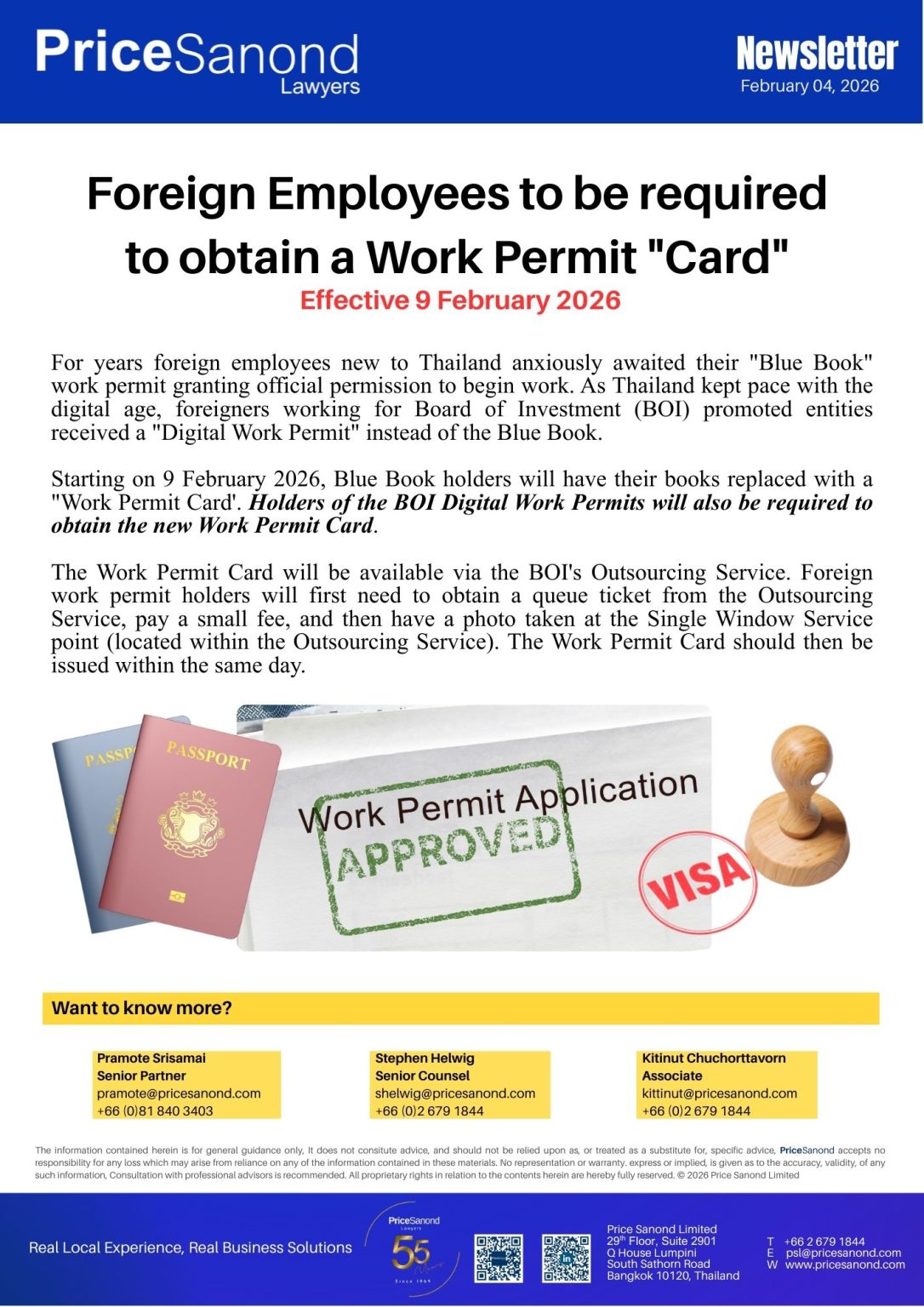 Foreign Employees to be required to obtain a Work Permit "Card" | Price ...